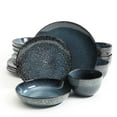 16-Piece Double Bowl Dinnerware Set, Cobalt - Walmart.com