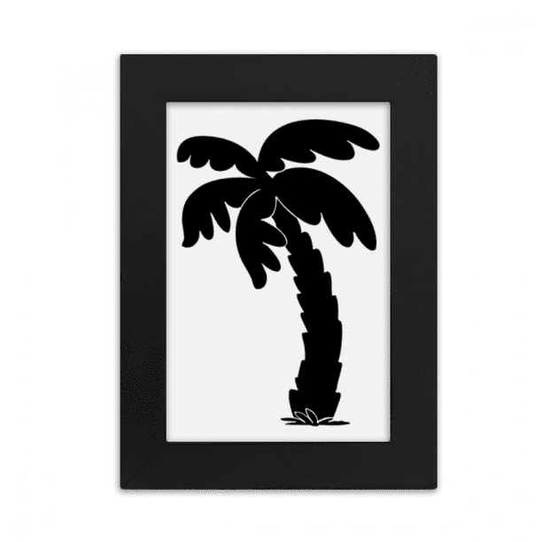 Coconut Tree Black Outline Desktop Photo Frame Picture Display Art ...