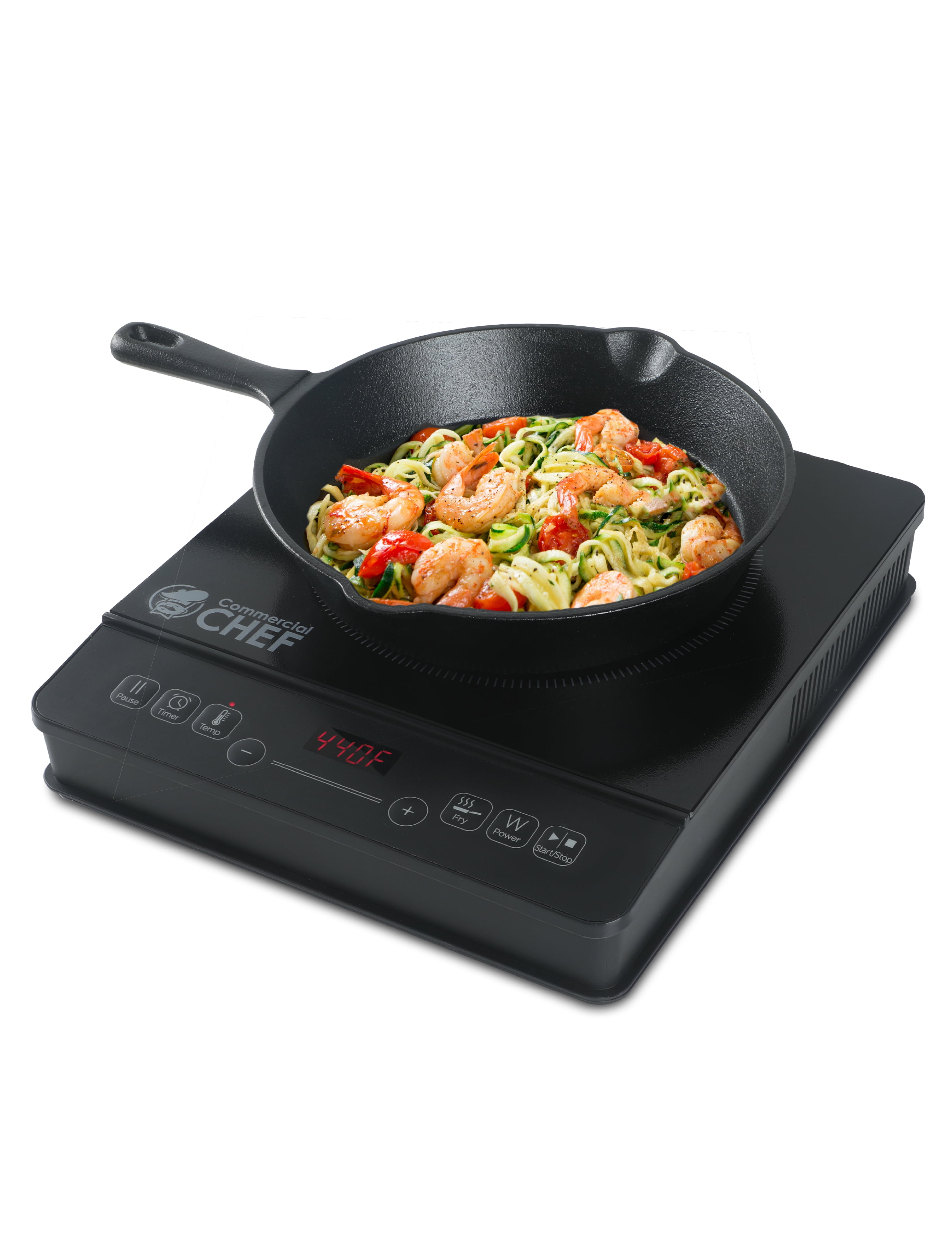 Commercial Chef Portable Induction Cooker Countertop Burner 1800 Watts ...