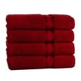 Addy Home Zero Twist 4 Piece Bath Sheet Set - Burgundy - Walmart.com