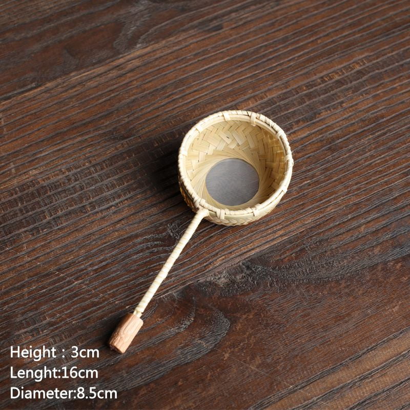 Portable Tea Strainers,Bamboo Rattan Gourd Shaped Tea Leaves Funnel for ...