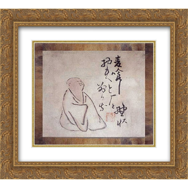 Yosa Buson 2x Matted 22x20 Gold Ornate Framed Art Print 'Haiku Poet and ...