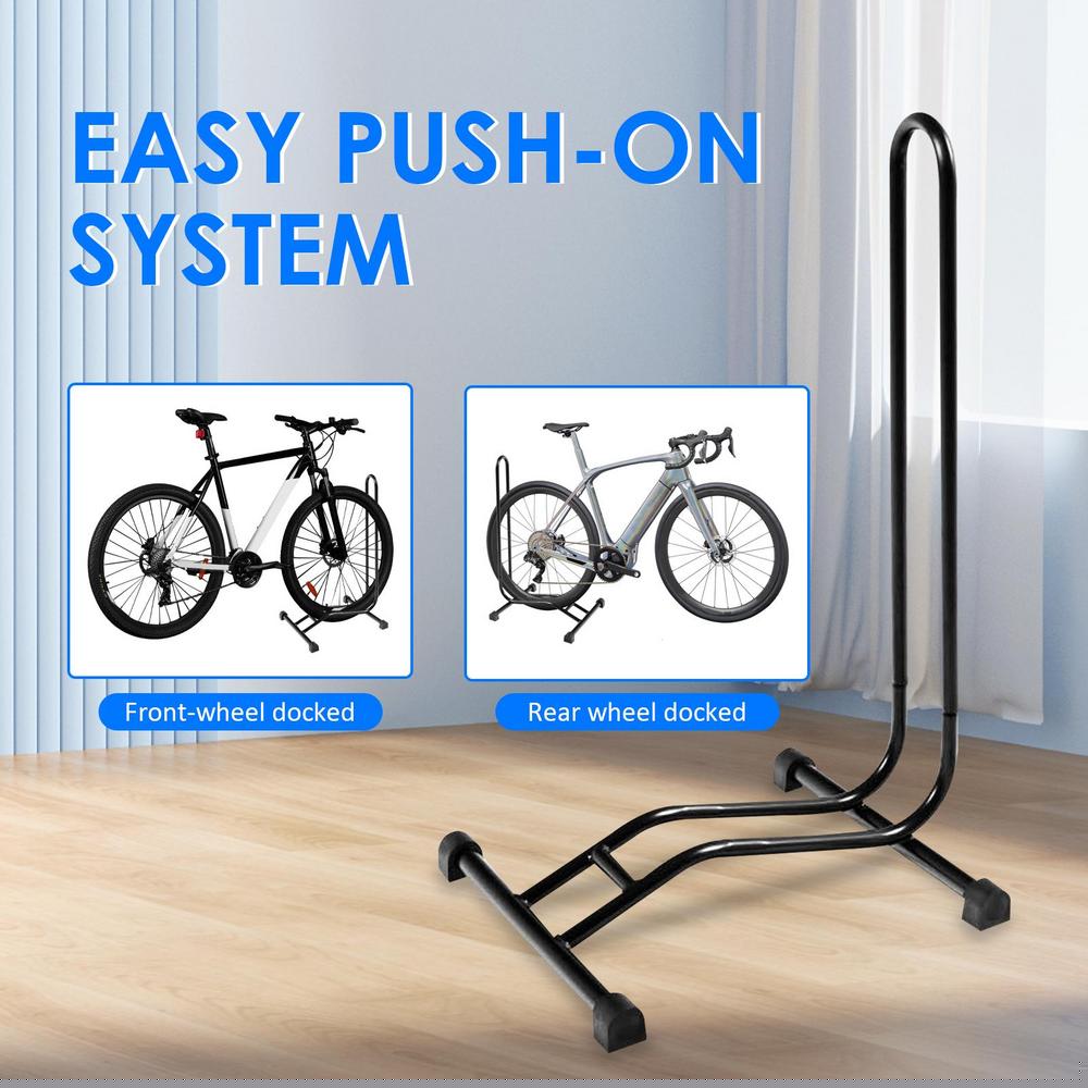 BENTISM 4 Bike Storage Rack, Free Standing Vertical Bike Rack Holds Up ...