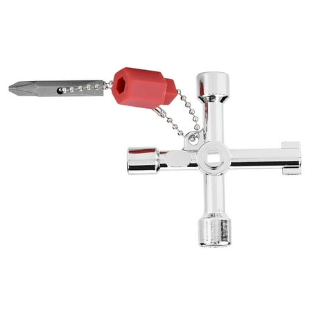 4 Way Zinc Alloy Cross Key Bit Multi-Functional Universal Opening Key ...