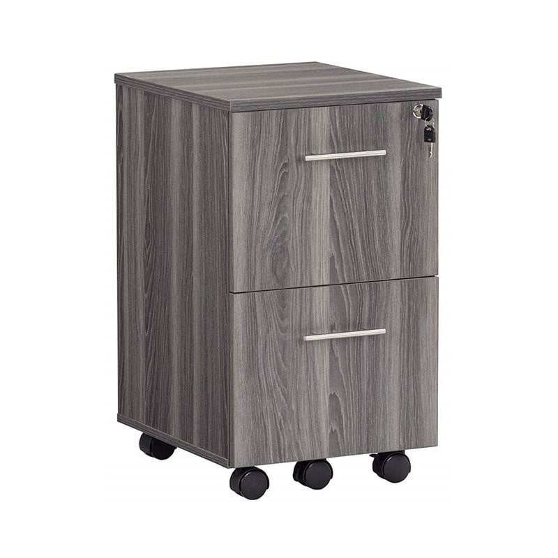 Scranton & Co File Cabinet with 2 Drawers & 1 Lock, Rolling Mobile and ...