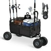 GDLF Beach Utility Folding Fishing Cart with Big Sand Surf, Heavy Duty ...