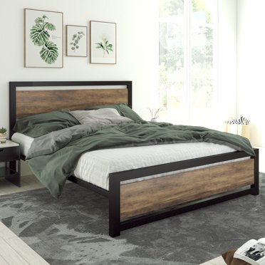 rize Mantua Java Brown Queen Size Bed Base - Walmart.com