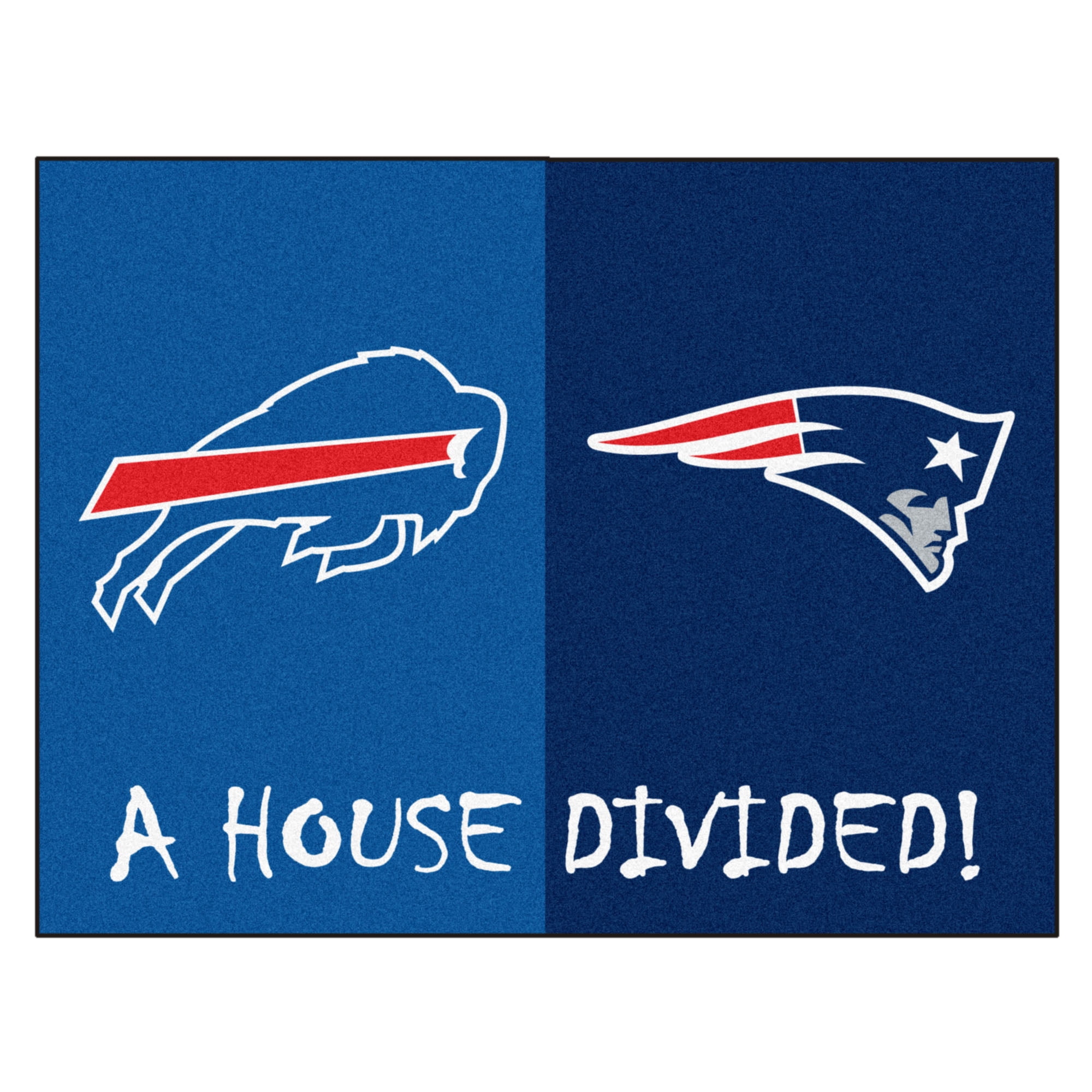 NFL - Patriots - Bills House Divided Rug 33.75"x42.5" - Walmart.com