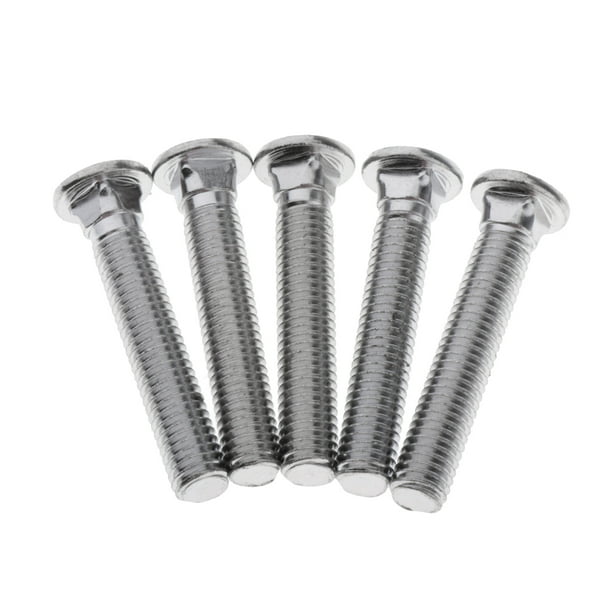 5 Pieces M8 Threaded Metric Screws Round Sleeve Cylindrical Head Metal ...