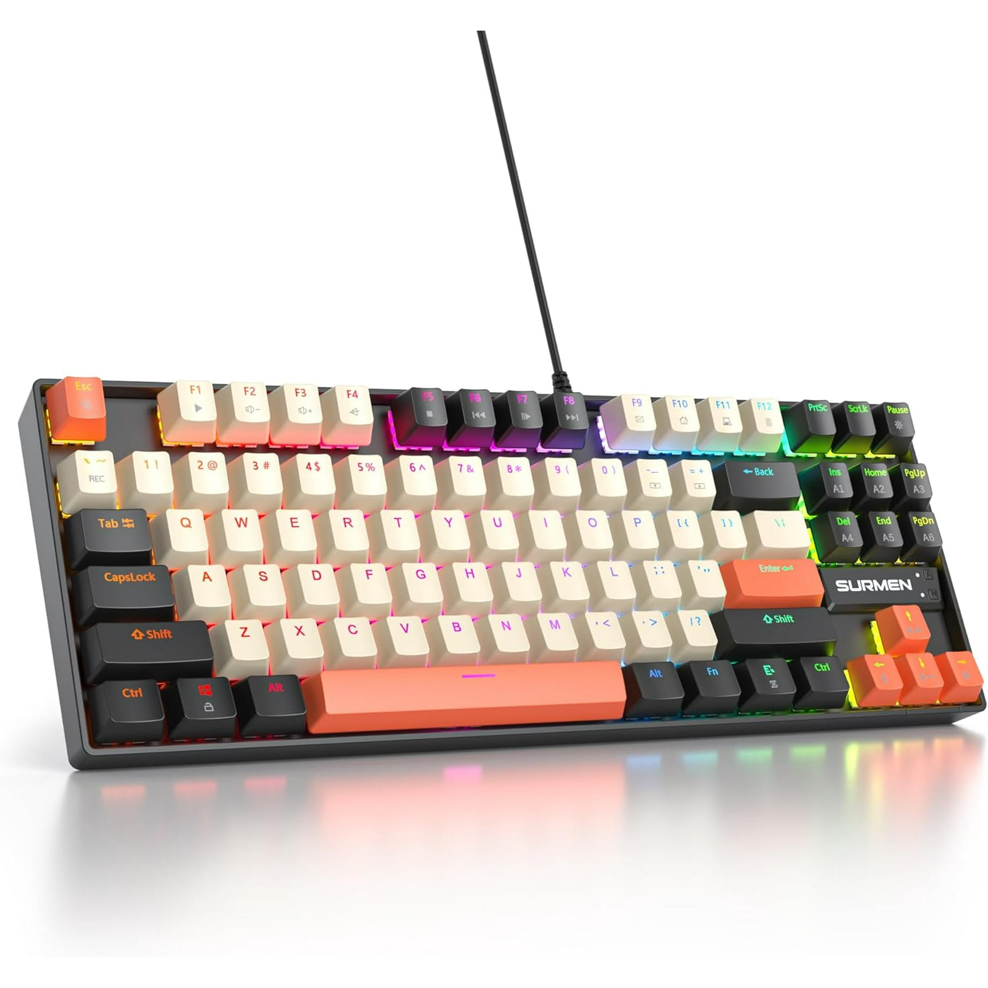 Click here for Biwat-75 Mechanical Gaming Keyboard  87 Keys Compa... prices