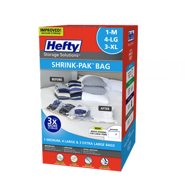 Hefty Shrink-Pak Vacuum Seal Bags, 2 Large Bags - Walmart.com