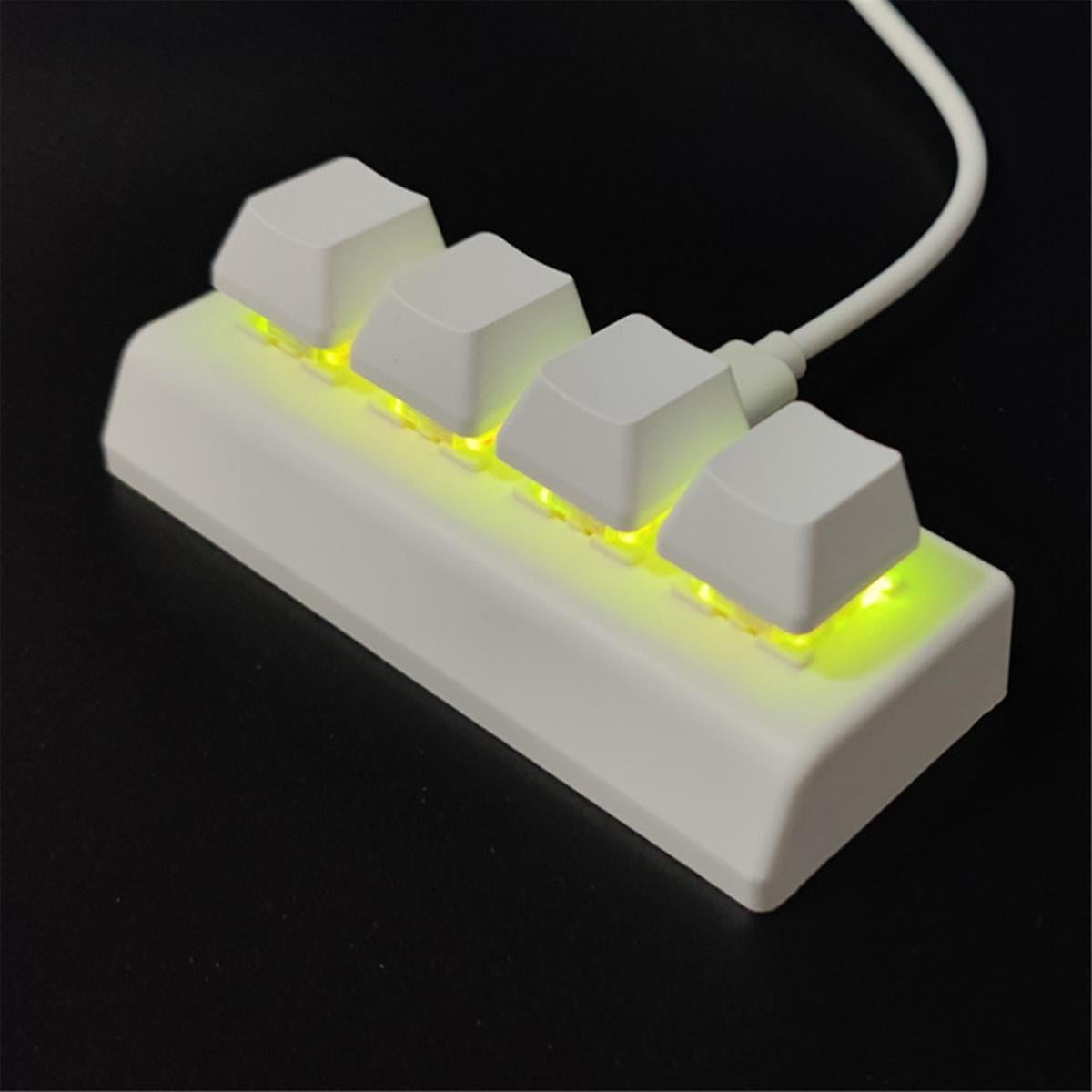 Teclado programable de 4 teclas Interruptor rojo Ctrl CV Enter Mini ...