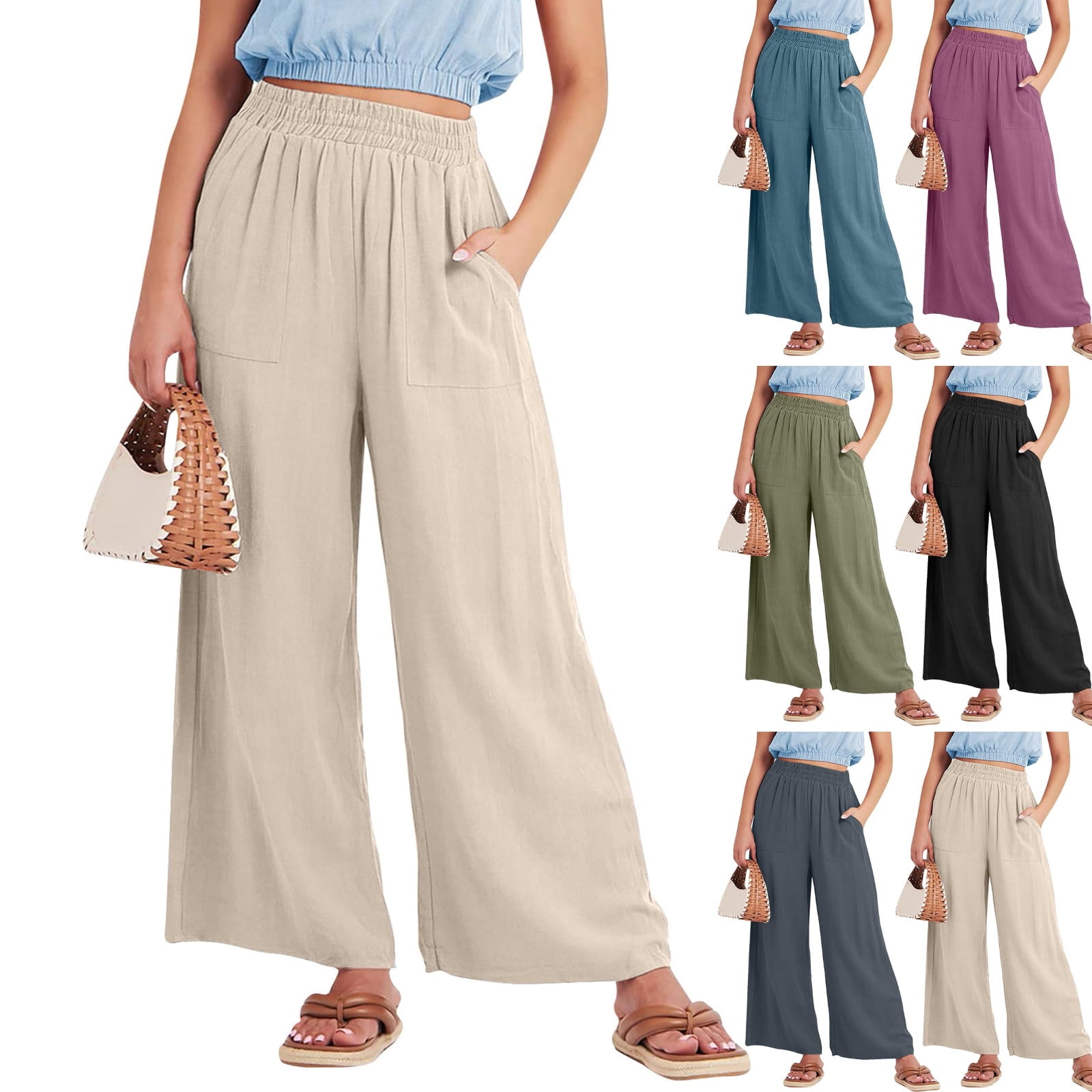 Click here for Fnfyfh Clearance Wide Leg Pants For Women With Poc... prices