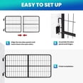 48x23-Inch Two-Way Horse Stall Gate, High-Strength Steel with 0.8-Inch ...