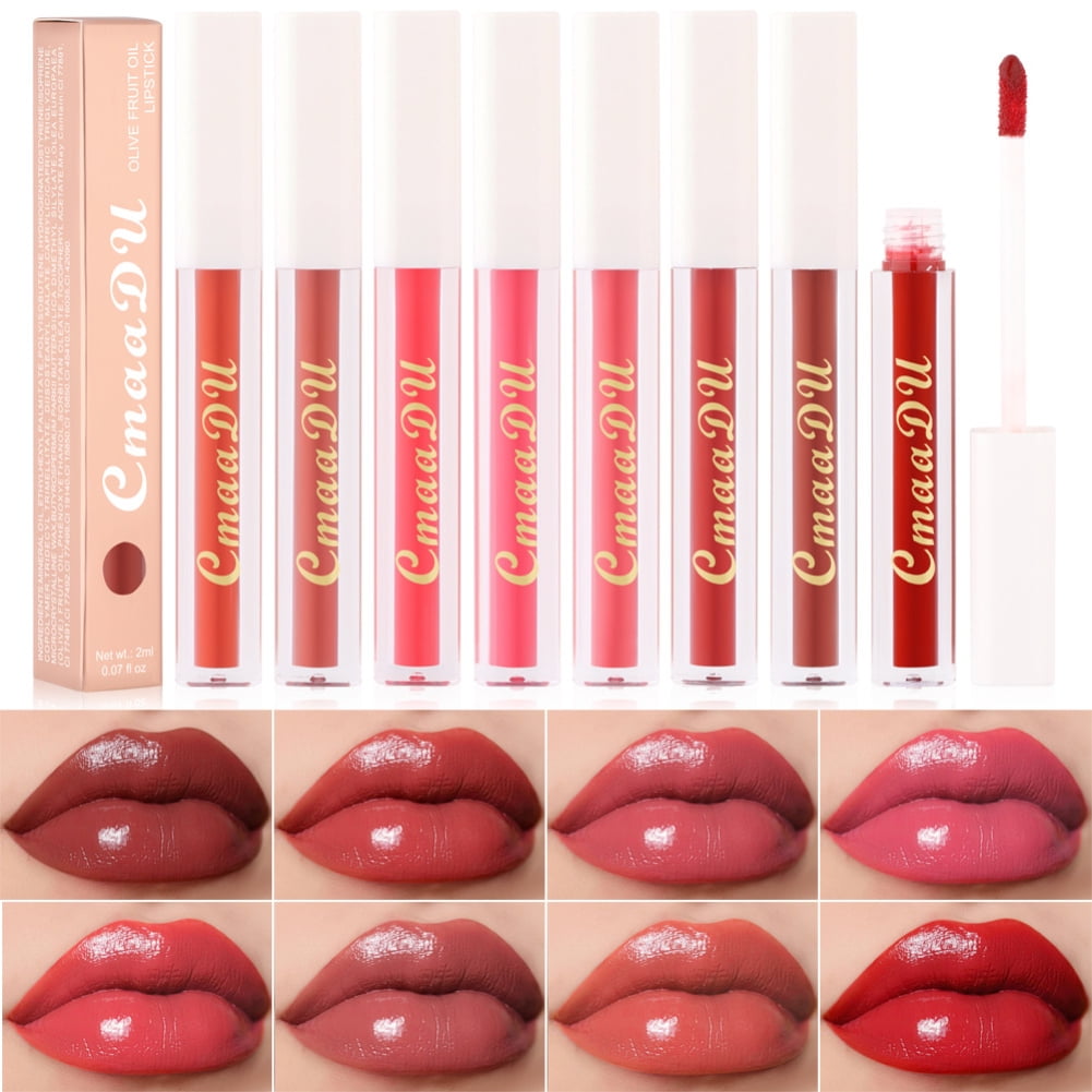 Single Creamy Lip Gloss Bright Moisturizing Non-stick Brushed Lipstick ...