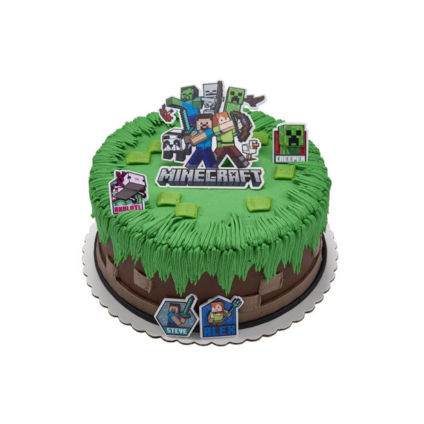 Minecraft© Double Layer Round Cake - Walmart.com