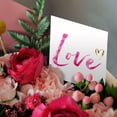 3drose, Pink Gold Love Heart, 6 Greeting Cards with Envelopes - Walmart.com