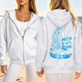 CAIXIA Zip Up Hoodie Women Comfort Cotton Fall Winter Track Long Sleeve ...