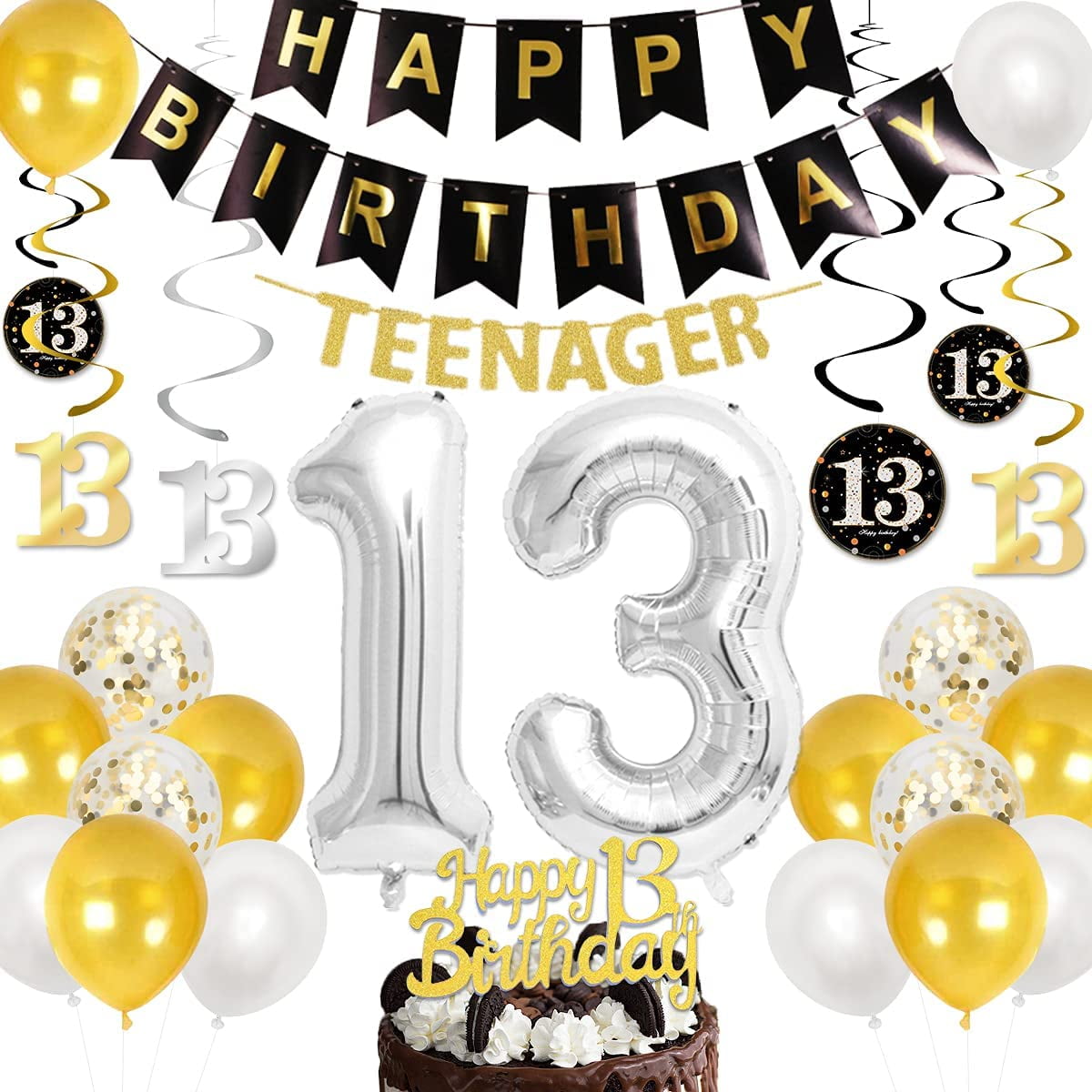 Click here for Joymemo Teenager 13th Birthday Decorations For Boy... prices