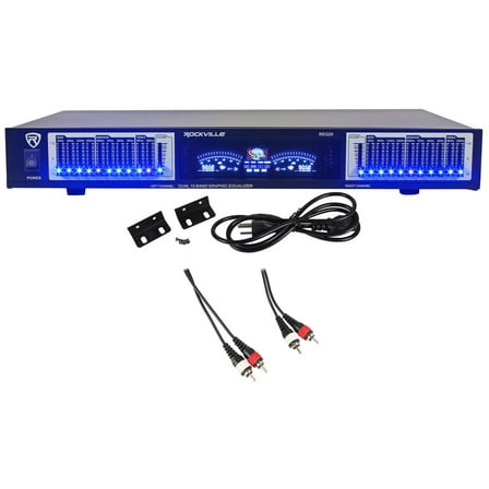 PYLE PPEQ100 - 19'' Rack Mount Dual 10 Band 4 Source Input Stereo ...