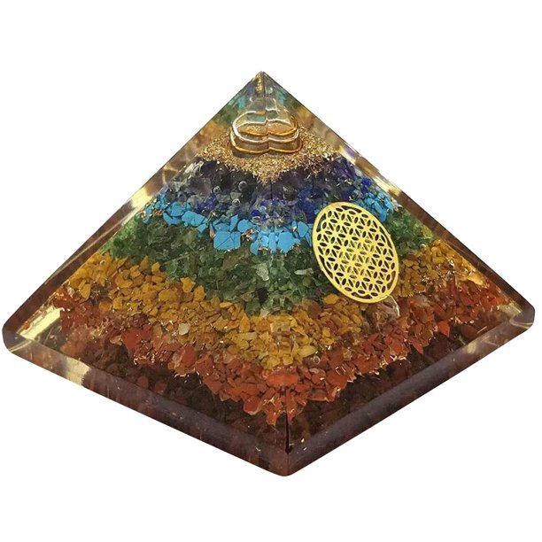 Decorative Pyramid Ornament Eye-catching Faux Crystal Reduce Radiation ...