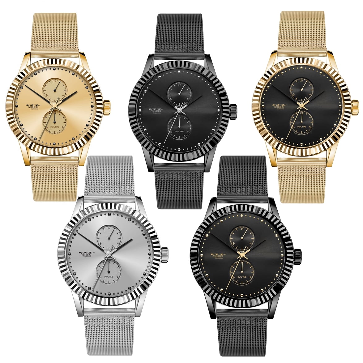 M Milano Expressions Mesh Strap Watch Style 4688 - Walmart.com