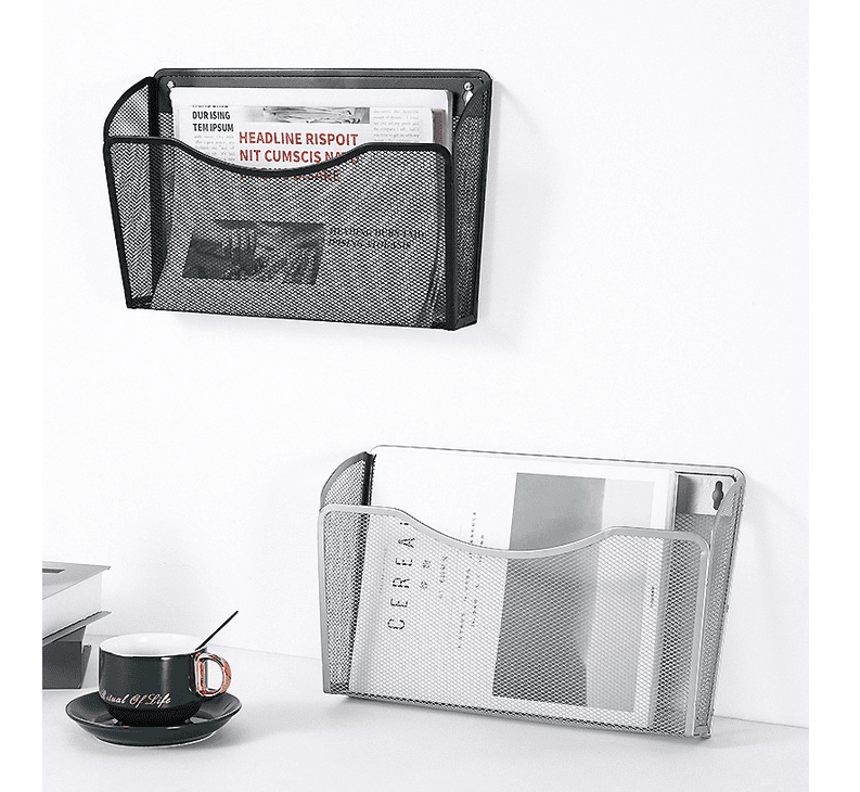 Mesh File Holder Wall Organizer 1 Pockets Hanging File Organizers Wall ...