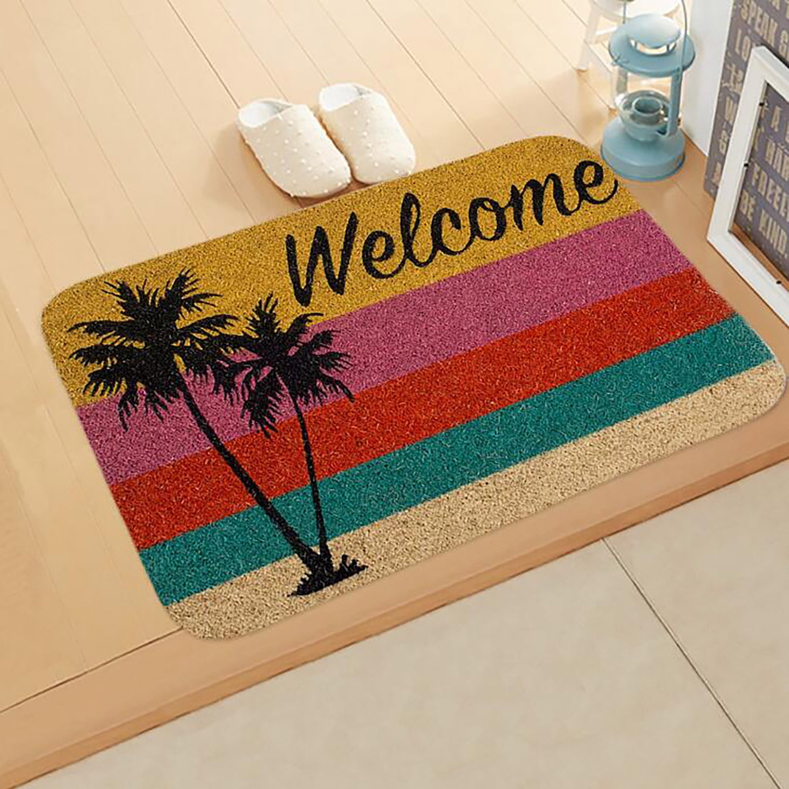 TIMIFIS Door Mat Door Mats Outdoor Welcome Doormats Home Carpets Decor ...