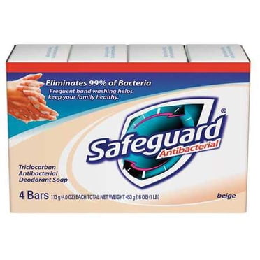 Safeguard Antibacterial Soap, White with Touch of Aloe 4 oz Bars, 4ea ...