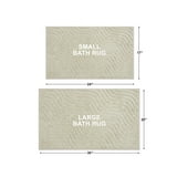 Mainstays Tufted Waves 2 Piece Bath Rug Set, Papyrus Beige, 17" x 24 ...
