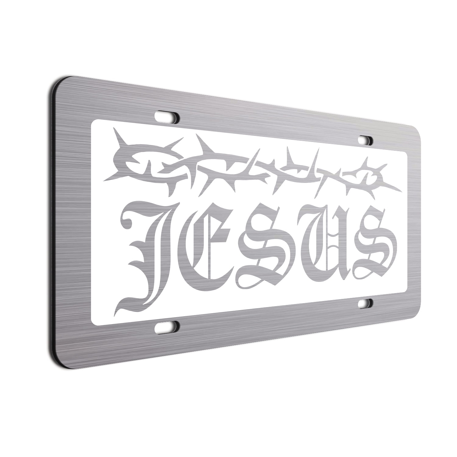Jesus Brushed Aluminum ACM Car Tag Choice of Colors with This Christian ...