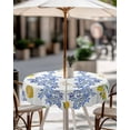 Summer Lemon Round Outdoor Tablecloth, Waterproof Table Cloth Cover ...