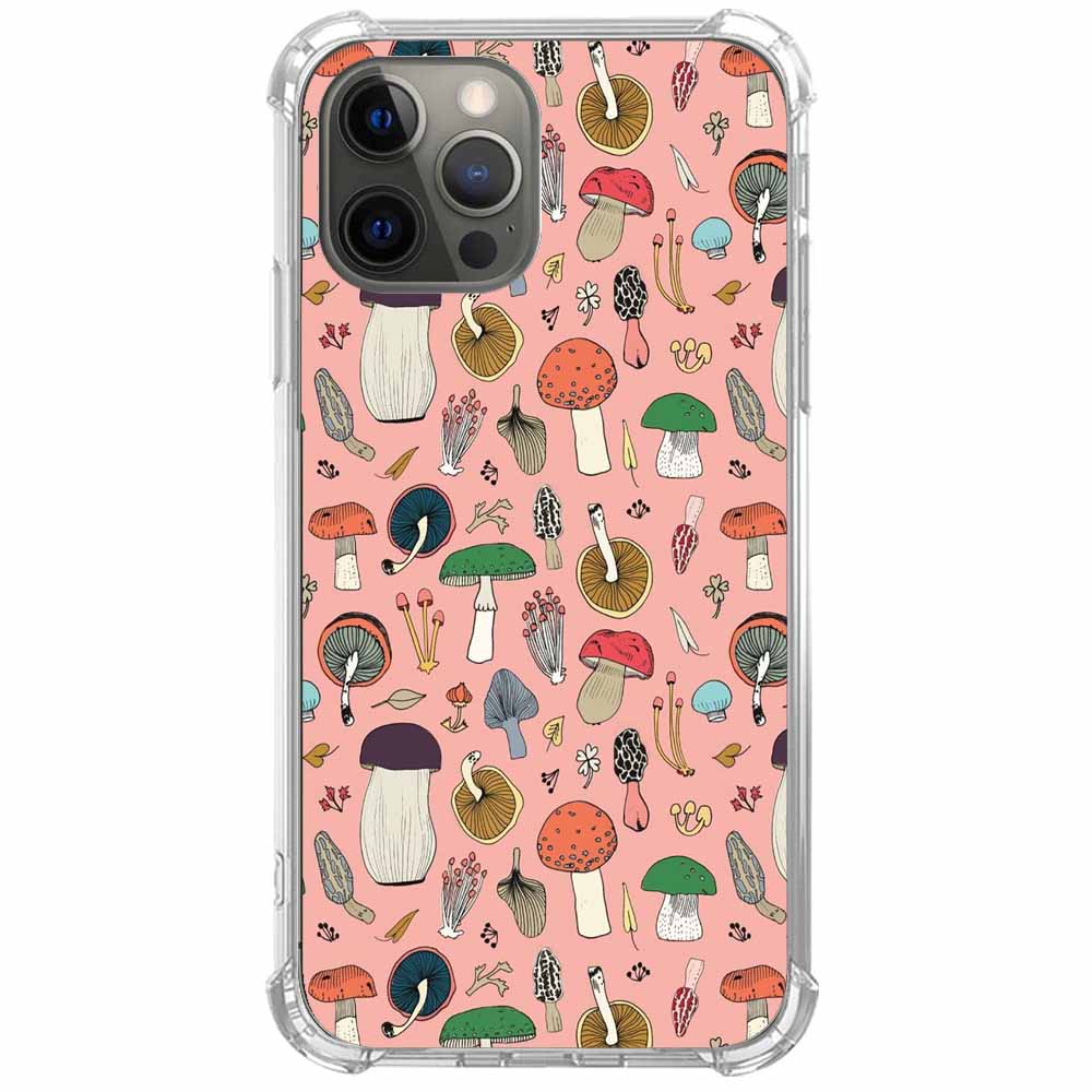 Various Mushrooms Collage Case for iPhone 13 Pro Max,Aesthetic Art Design Pattern Soft TPU ...