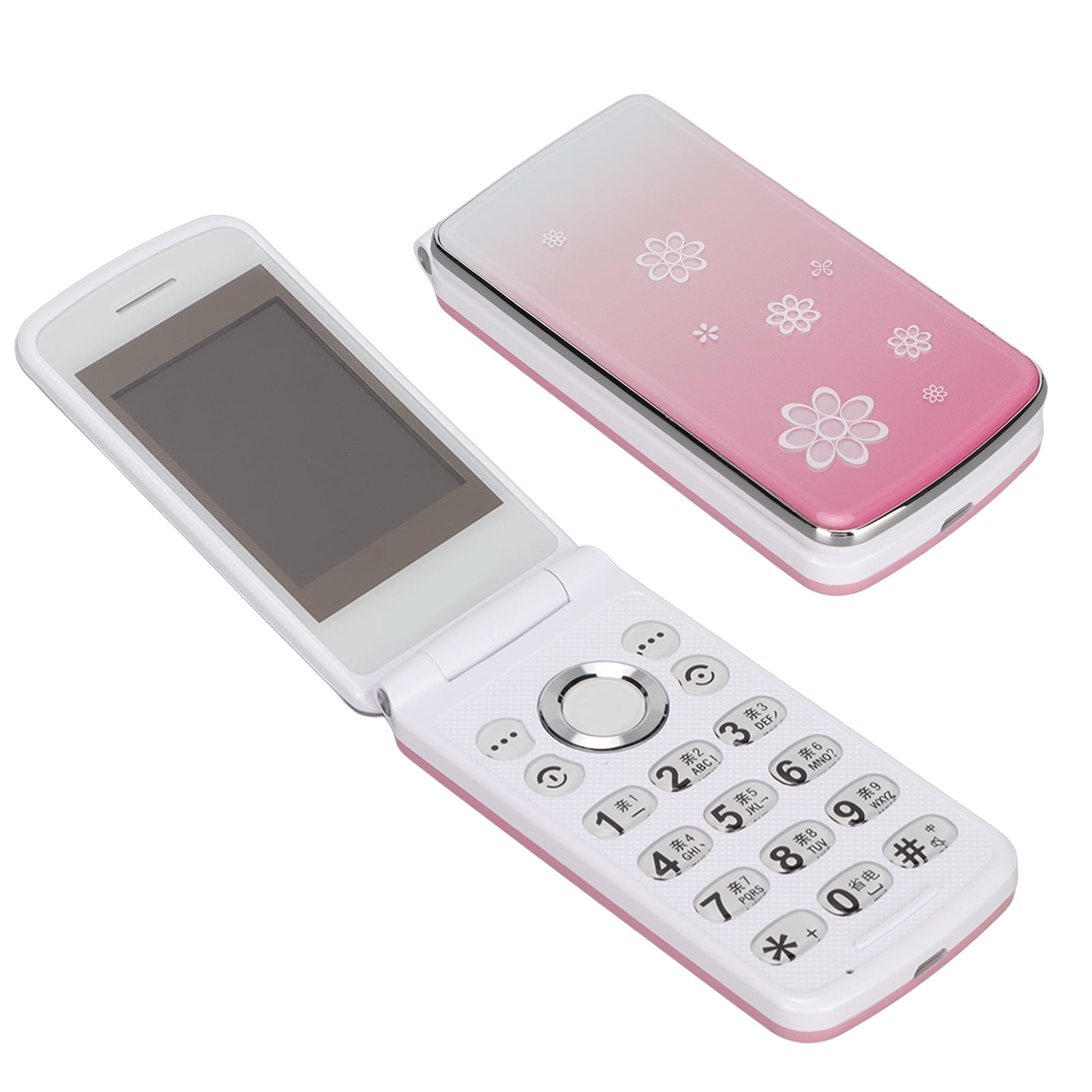 Buy Flip Phone, Unlocked Flip Phone Multifunctional For Kids Pink ...