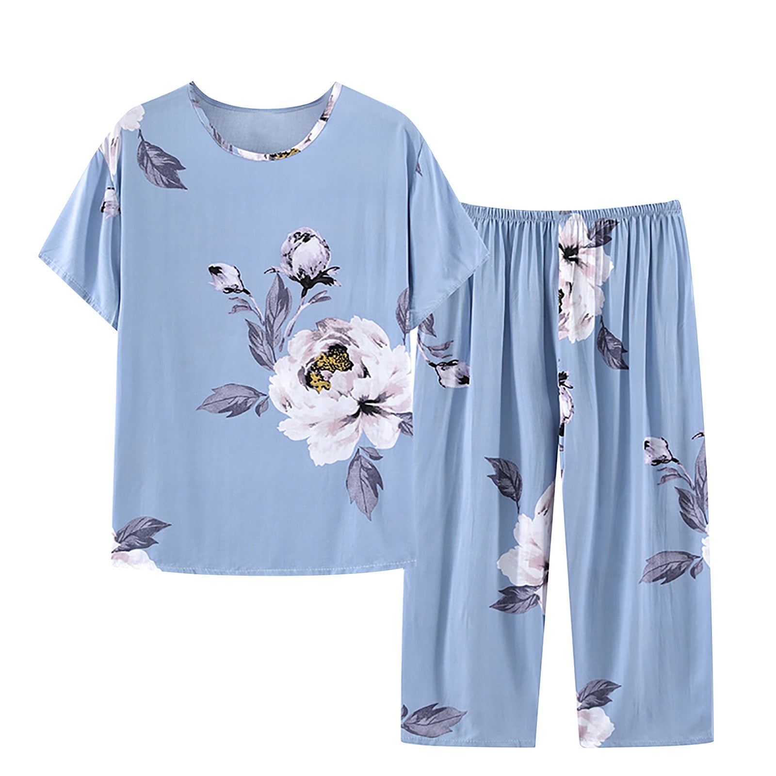 Click here for Lovzfmll Pajama Sets For Women 2 Piece Floral Shor... prices