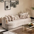 Michael Amini Carmela Mansion Sofa - Almond/Gold - Walmart.com