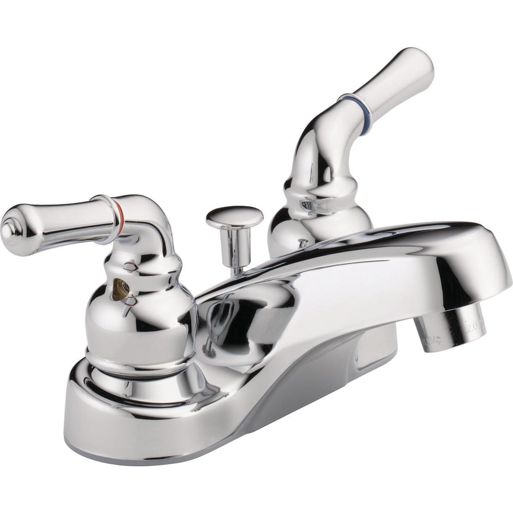 Peerless Choice Centerset Two Handle Bathroom Faucet in Chrome ...