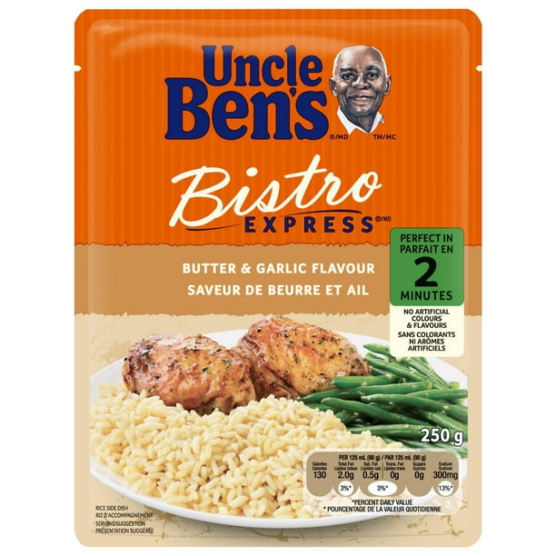 Uncle Ben's Bistro Express Rice Butter & Garlic Flavour, 250g, Perfect ...