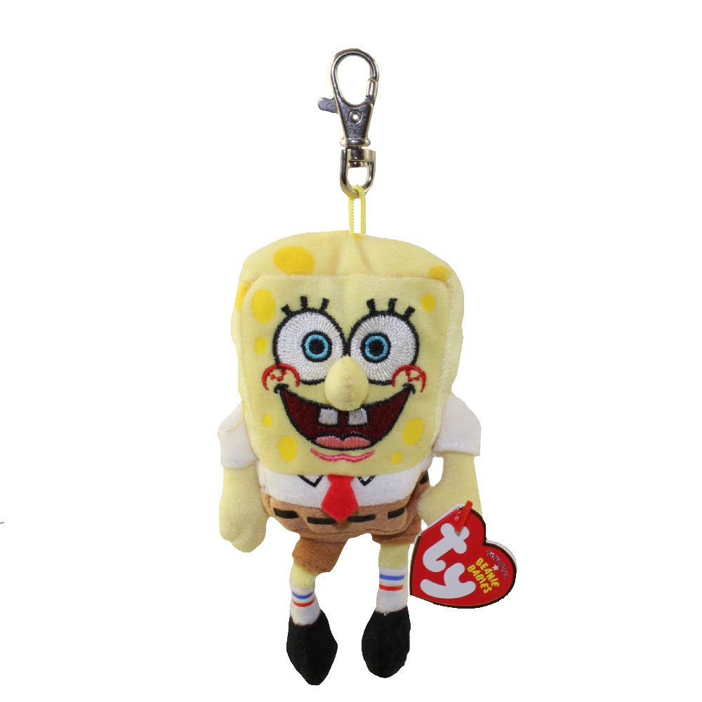 TY - TY Beanie Baby - SPONGEBOB SQUAREPANTS ( Metal Key Clip ) (5 inch ...