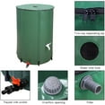 DazzAura 132 Gallon Collapsible Rain Barrel, Large Garden Water Storage ...
