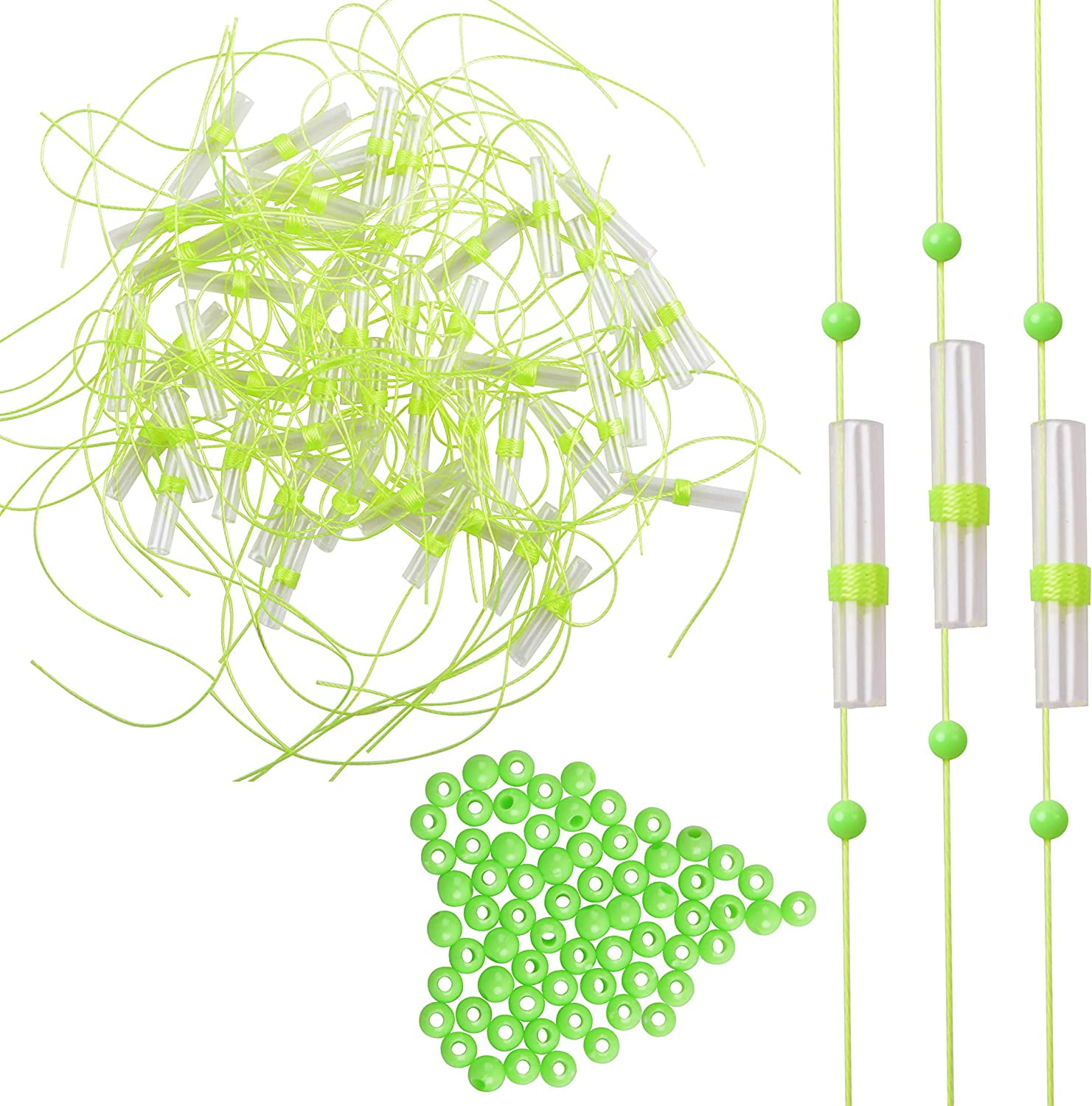 Bobber Stops for Fishing Floats,100Pack Slip Bobber Stop String Knots ...