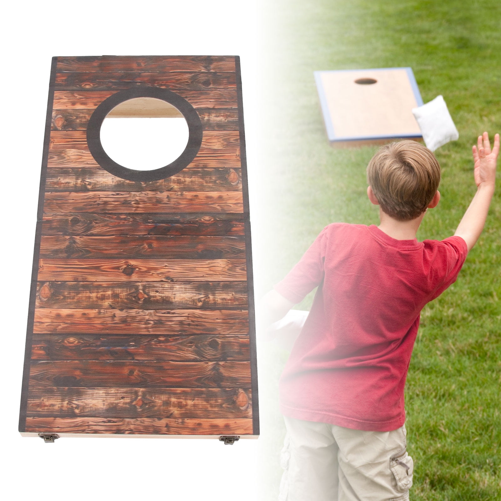 Click here for Zaqw Outdoor Cornhole Game With 4 Bean Bags Portab... prices