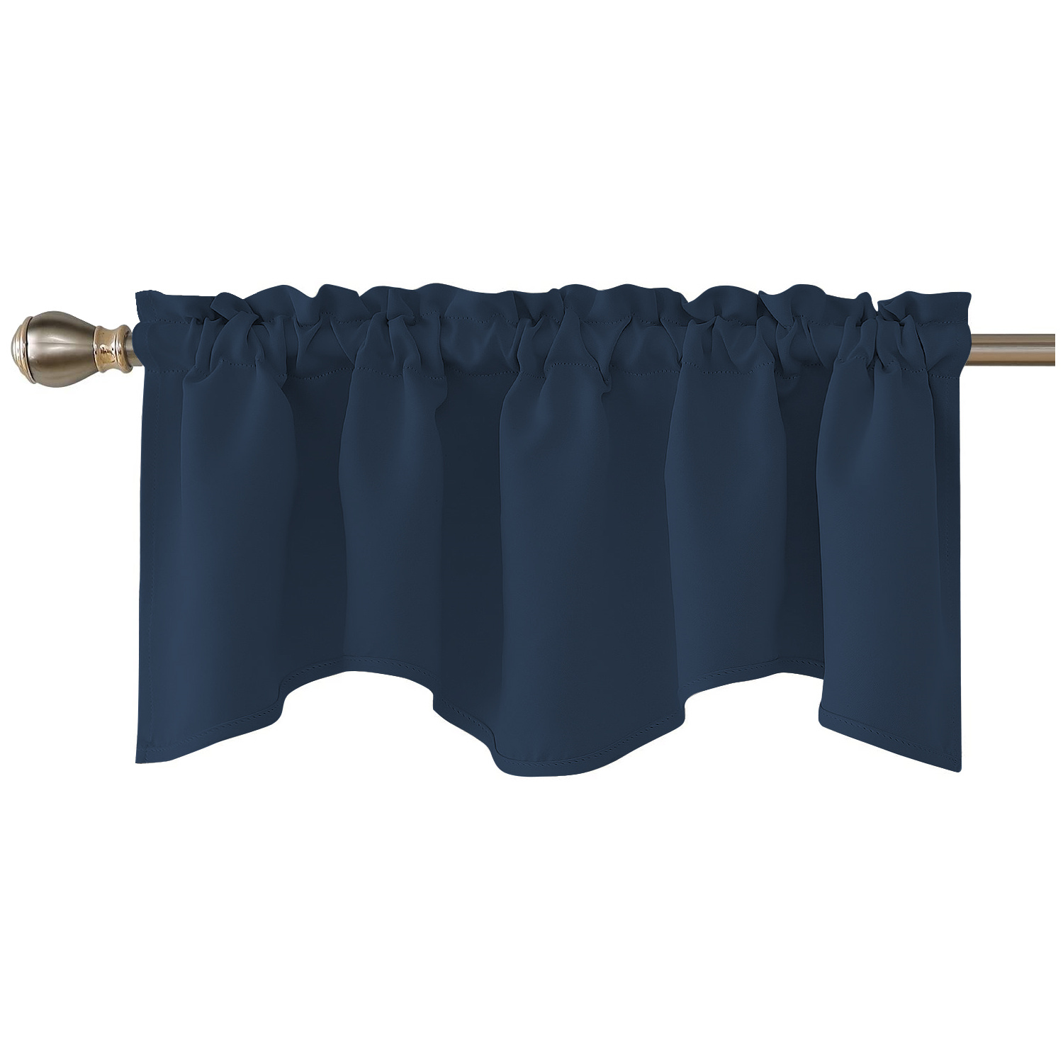 Kitchen Navy Valances and Swags for Windows,Short Cafe Waverly Window ...