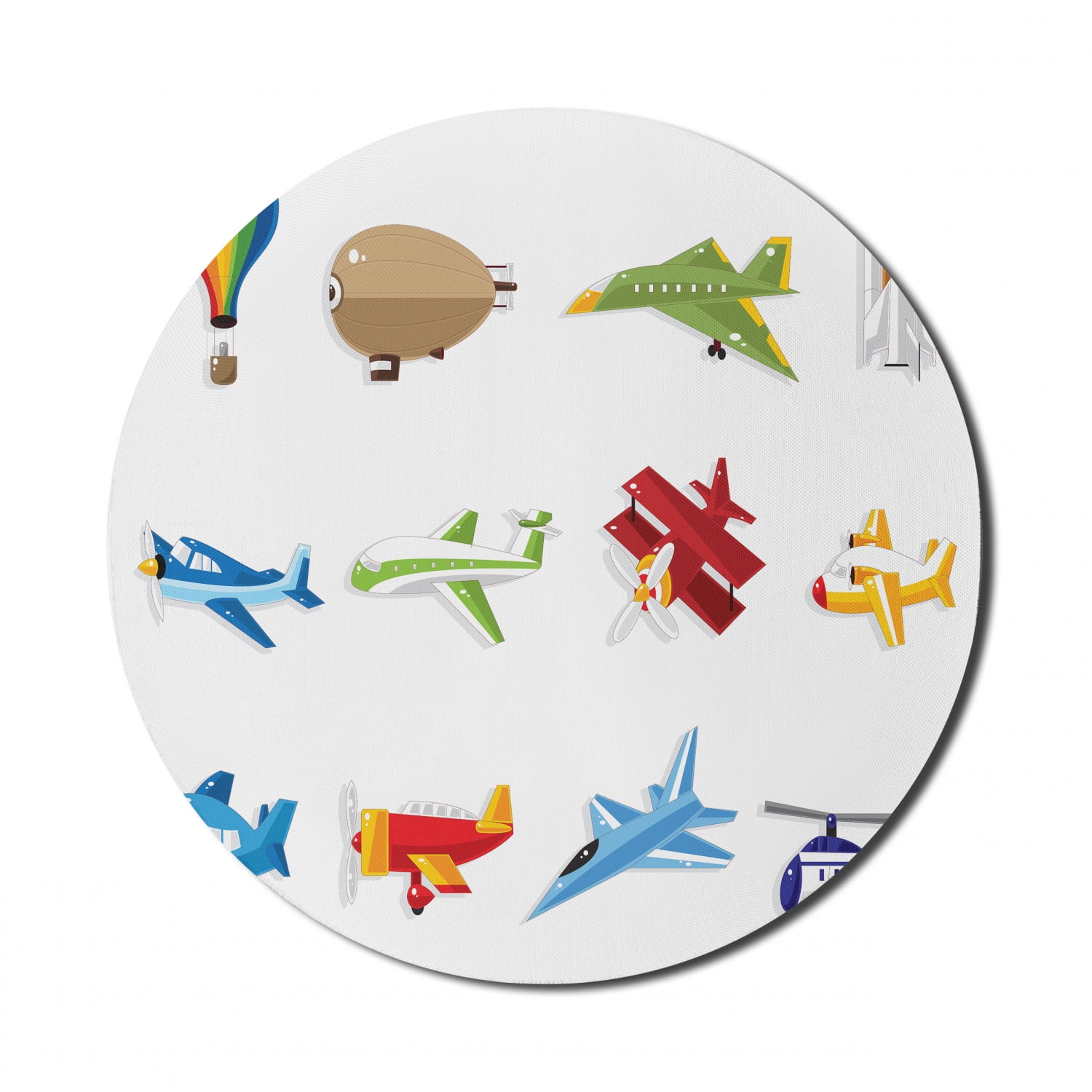 Cartoon Mouse Pad for Computers, Aircrafts with Style Airliner Zeppelin ...