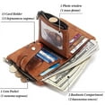 DEFNES Men Genuine Leather RFID Anti-scanning Anti-Theft Zipper Wallet ...