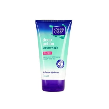 Clean & Clear Deep Action Cream Cleanser, Acne Control Face Wash, 1 oz ...