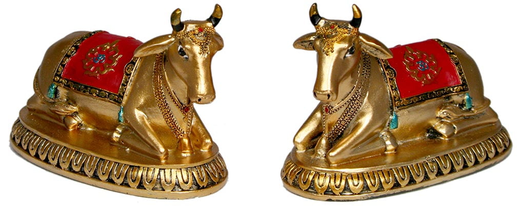 Sacred Cow Statue 3.25" Set of two Kamadhenu, Surabhi Cows (K82B ...
