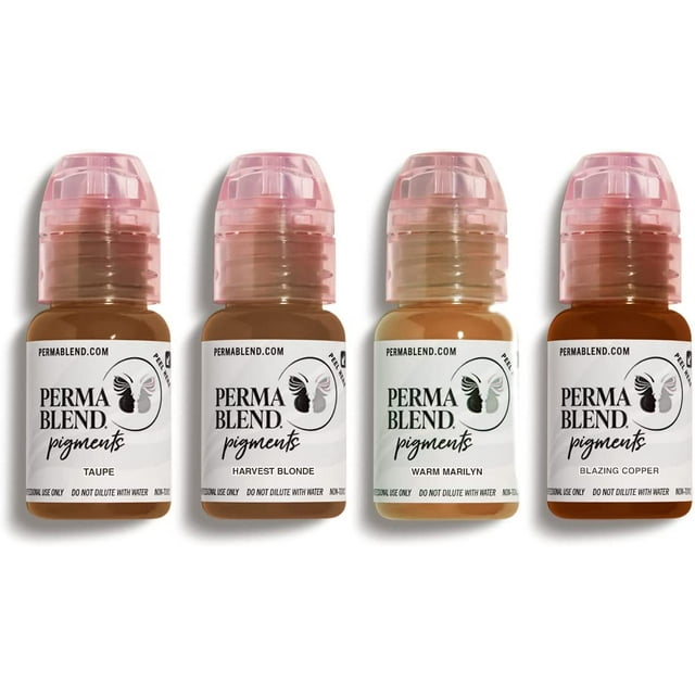 Perma Blend - Eyebrow Light Pigments Tattoo Kit - Microblading Ink ...