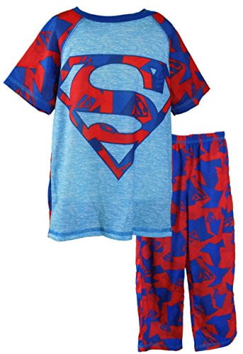 DC Comics Little Boys Superman 2 Piece Poly Pajamas Set (8) - Walmart.com