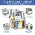 SANMADROLA Clear Backpack Heavy Duty, PVC See Through Book Bag for ...